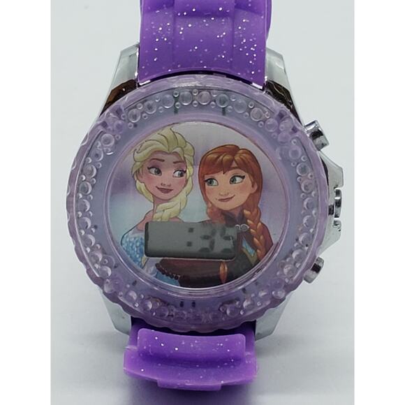Disney | Other | Disney Princess Elsa And Anna Digital Watch Purple ...